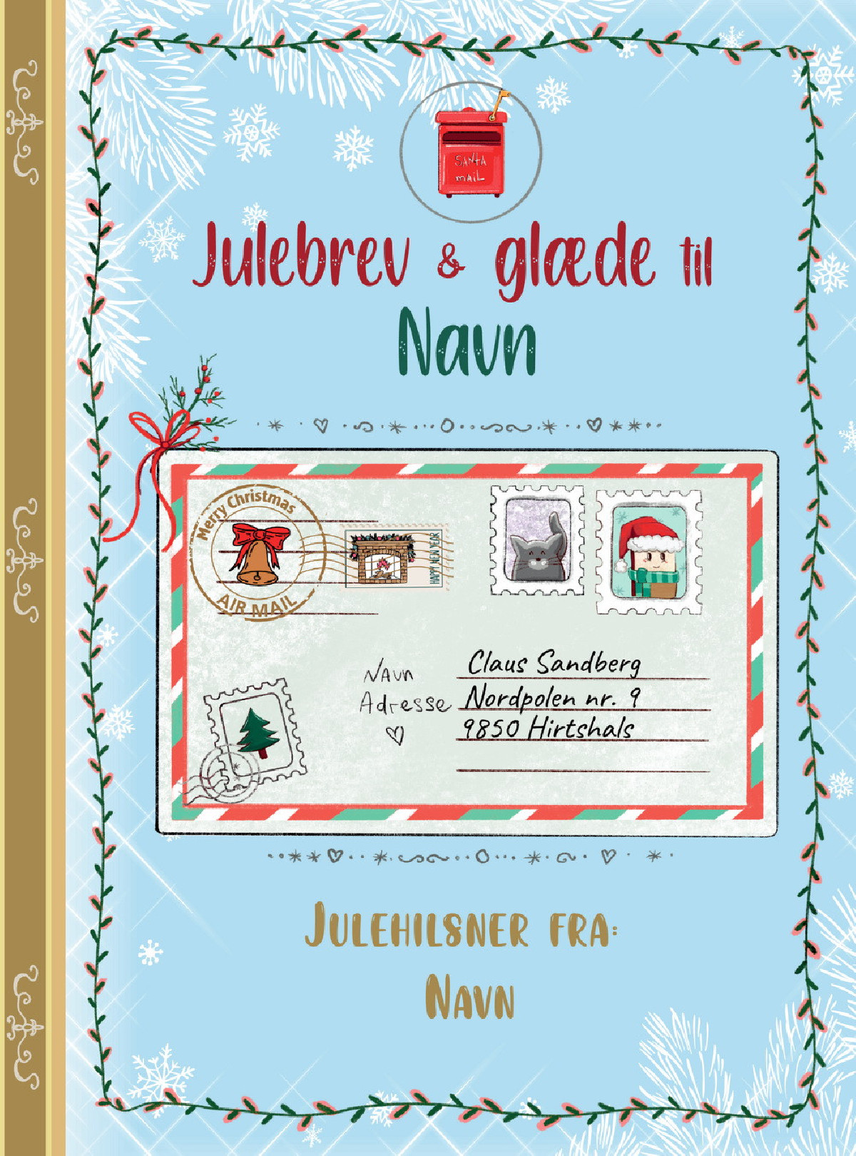 Story No. 9 Personlige Bøger— Send et Julebrev med 9 juleting og et valgfrit gavekort ...